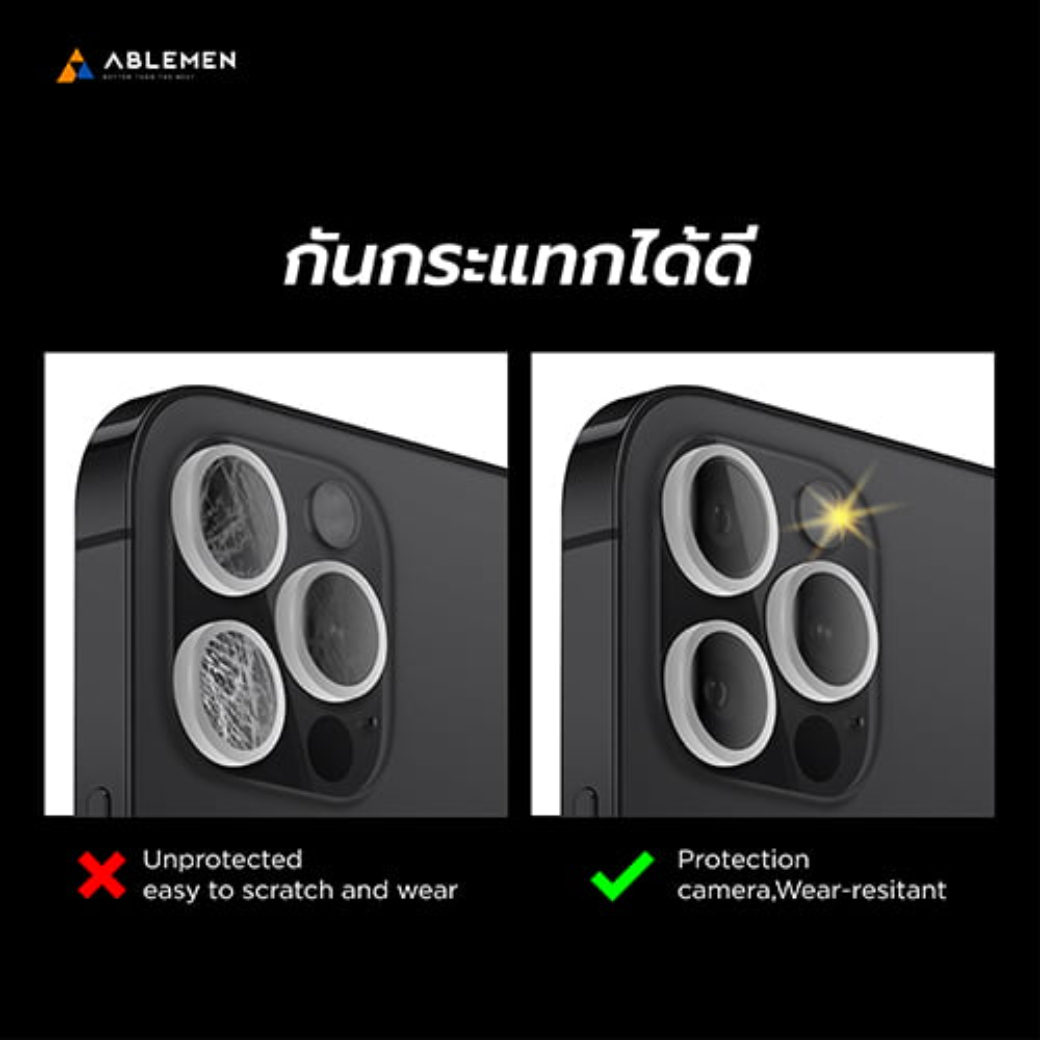 Ablemen Metal Lens Protection แหวนกันรอยเลนส์กล้อง - iPhone 13 Pro / 13 ...