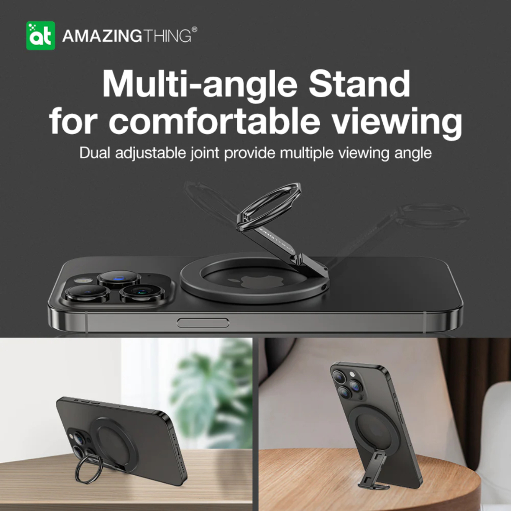 Amazingthing Titan Magnetic Grip with Adjustable Stand - Gray - caseduck