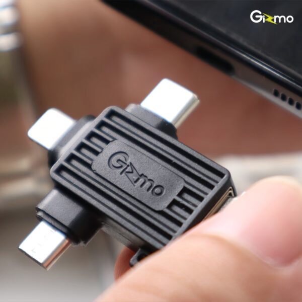 (มีพร้อมส่ง) Gizmo GA-015 แปลงหัวชาร์จ OTG Adapter 3in1 USB to Type-C ...